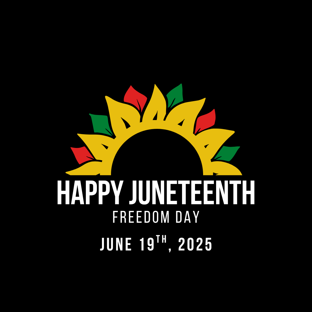 Black Yellow White and Green Modern Happy Juneteenth Instagram Post ...